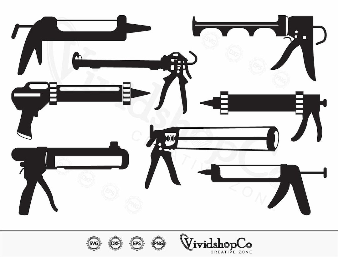 Caulk Gun SVG, Sealant Svg, Caulking Gun Svg, Caulk Svg, Clipart, Cut ...