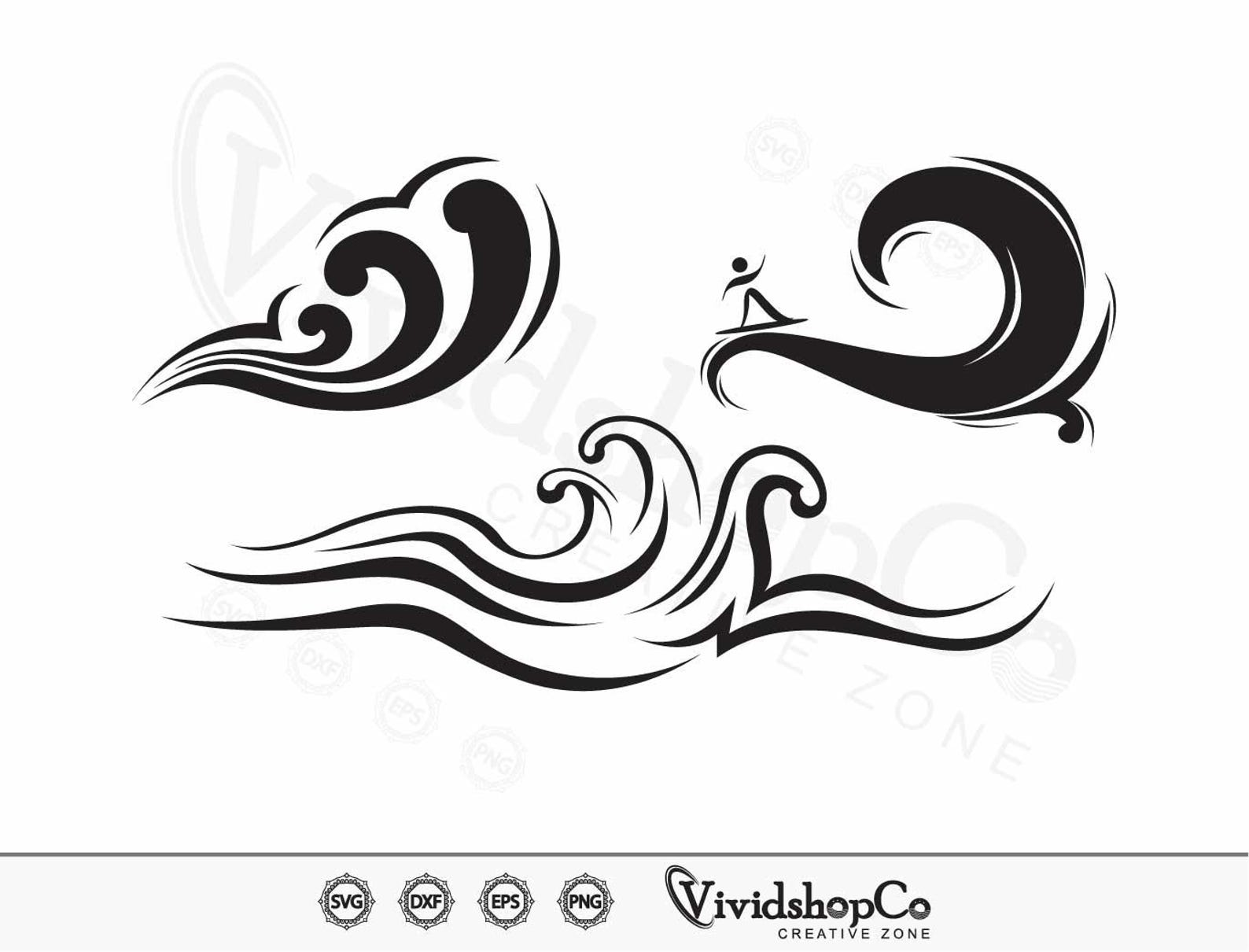 Waves Svg Wave Svg, Beach Svg, Ocean Svg, Water Svg, Wave Cricut, Sea ...