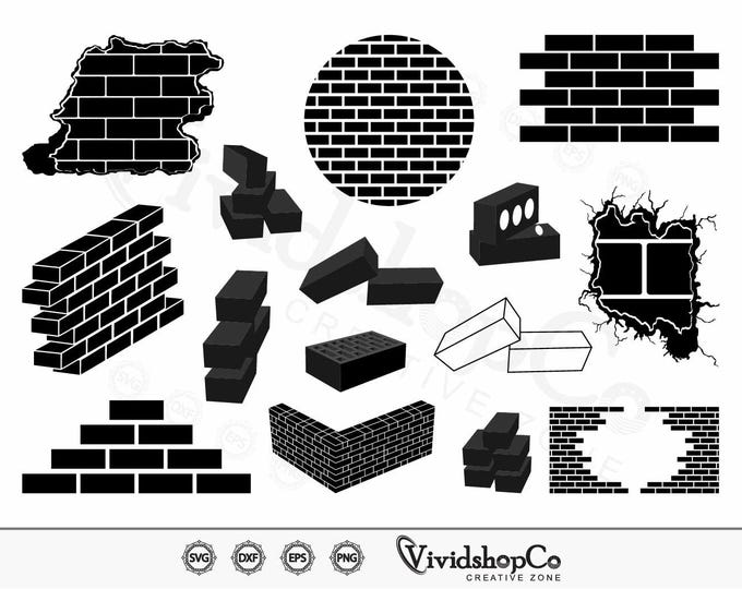 Pile of Bricks SVG, Broken Wall Svg, Debree Svg, Demolition Svg, Bricks ...