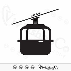 Cable Car SVG, Gondola Lift Svg, Aerial Tramway Svg, Clipart, Cut Files ...