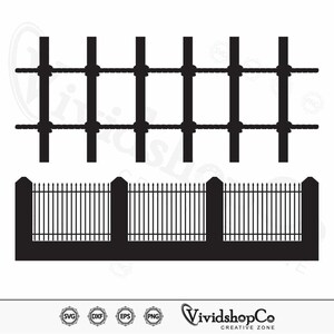 Fence SVG, Picket Fence Svg, Wooden Fence, Board Fence Svg, Clipart ...