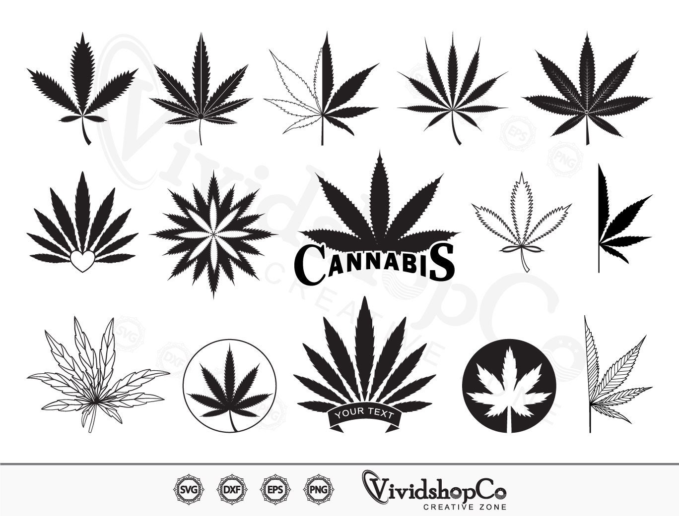 Cannabis Leaf SVG Weed Svg Pot Leaf Svg Marijuana Svg - Etsy UK