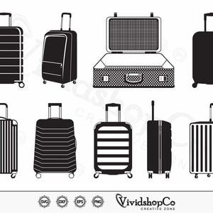 Luggage SVG, Suitcase Svg, Travel Bag Svg, Bag Svg, Clipart, Cut Files ...
