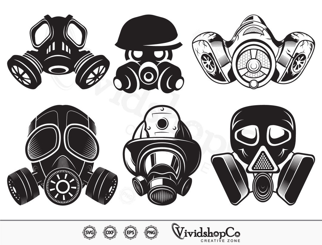 Gas Mask SVG, Respirator Mask Svg, Face Mask Svg, Biohazard Svg ...