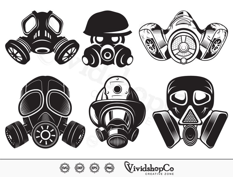 Gas Mask SVG, Respirator Mask Svg, Face Mask Svg, Biohazard Svg ...