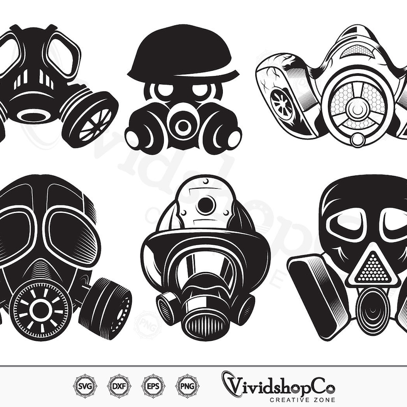 Gas Mask Svg - Etsy