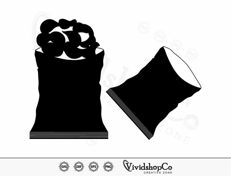 Chips SVG, Chips Packet Svg, Chips Bag Svg, Potato Chips Bag, Clipart ...