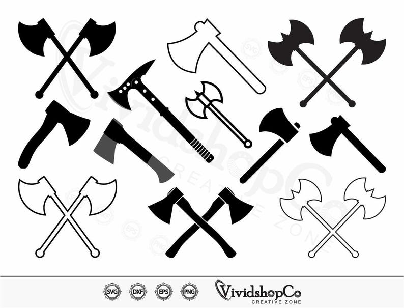 Axe Svg, Cross Axe, Axe Clipart, Axe Cut Files for Silhouette, Files ...