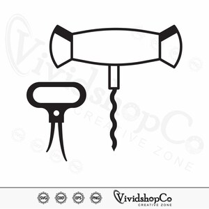 Corkscrew SVG, Bottle Opener Svg, Cork Crew Svg, Wine Opener Svg ...