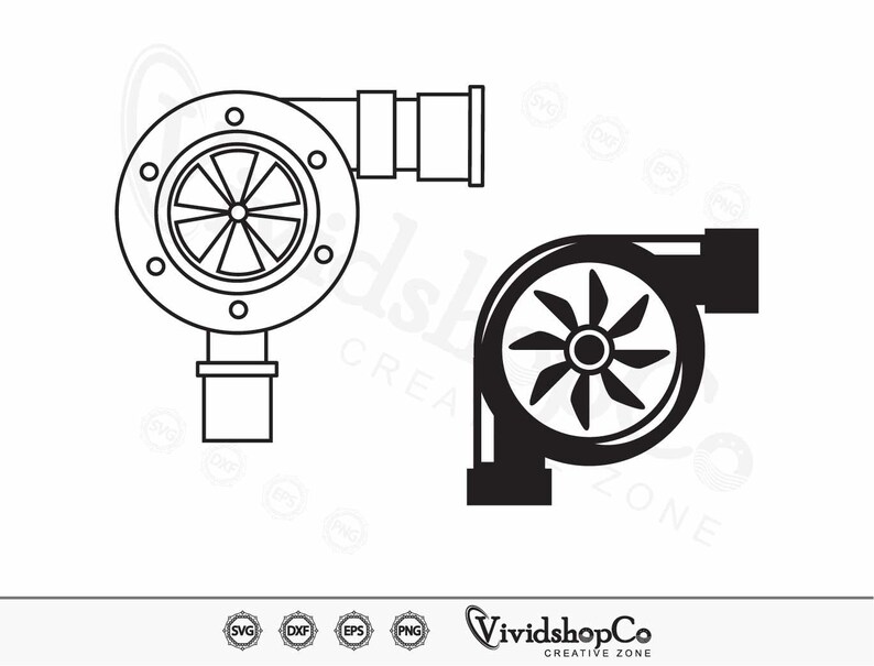 Turbocharger SVG, Turbo Charger Svg, Turbo Svg, Car Turbocharger Svg ...