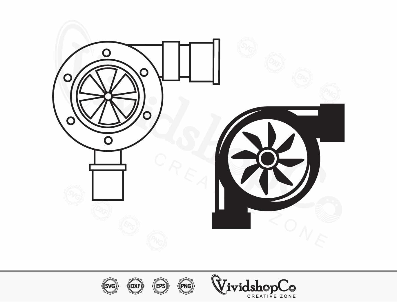 Turbocharger SVG, Turbo Charger Svg, Turbo Svg, Car Turbocharger Svg ...