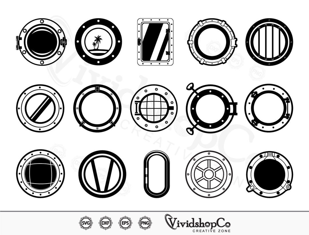 Porthole Svg, Ship Porthole Svg, Porthole Icon, Cut File, for ...