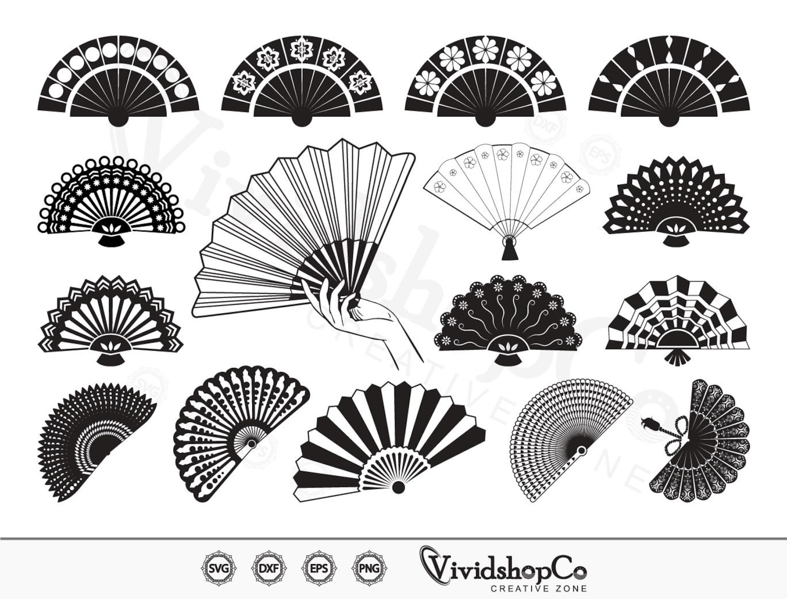 Hand Fan Svg, Japanese Fan Svg, Folding Hand Fan Svg, Spanish Fan Svg ...
