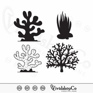 Coral Ocean SVG, Coral Svg, Seaweed Svg, Sea Plant Svg, Clipart, Cut ...