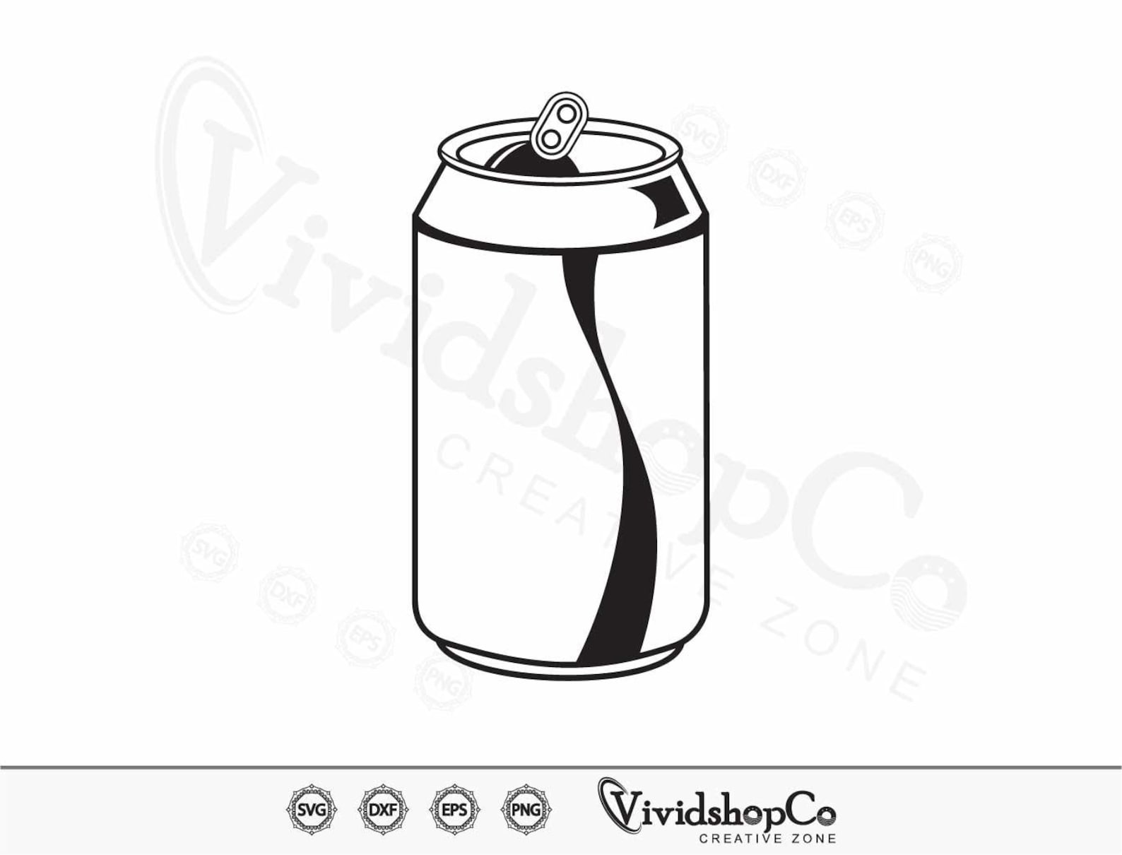 Beer Can SVG, Soda Can Svg, Aluminum Can Svg, Clipart, Cut Files for ...