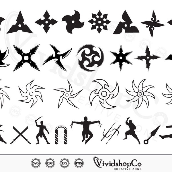 Ninja Stars Dxf Files - Etsy