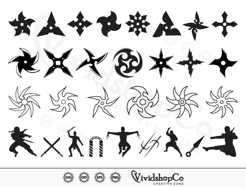 Ninja Stars Svg Throwing Star Svg Ninja Svg Karate Svg - Etsy Finland