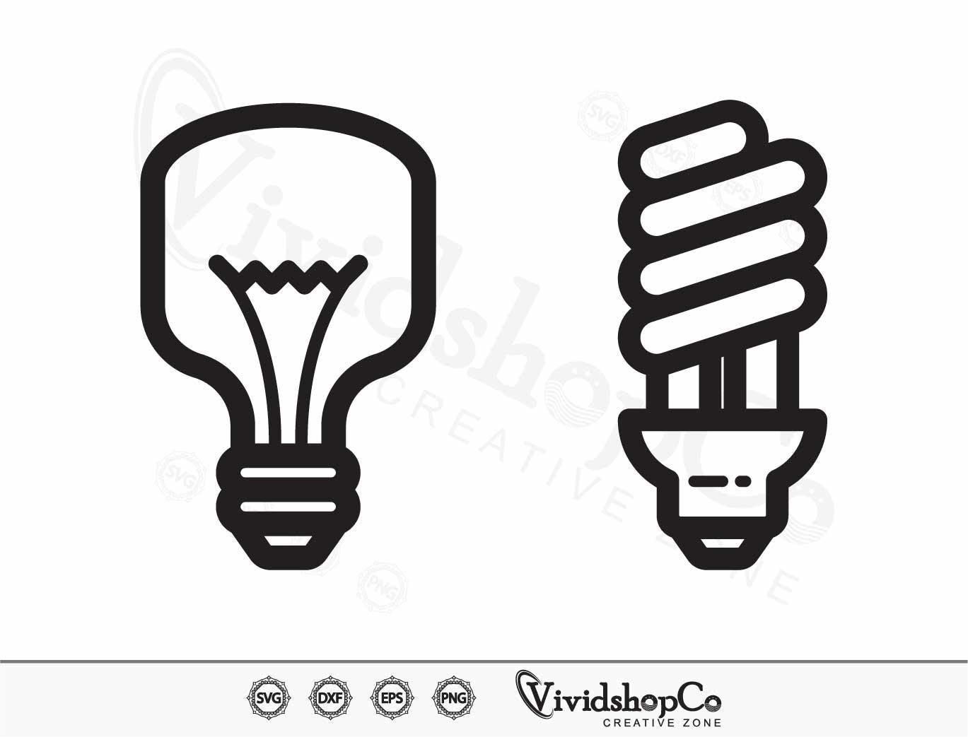 Light Bulb Svg, Bulb Svg, Lightbulb Svg, Coil Svg, Clipart, Cut Files ...