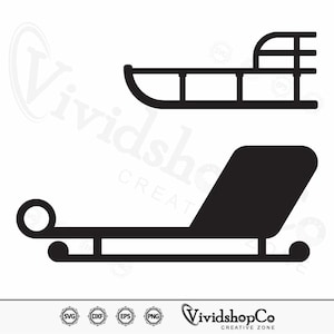 Wooden Sled SVG, Sled Svg, Sleigh Sled Svg, Snow Sled Svg, Clipart, Cut ...