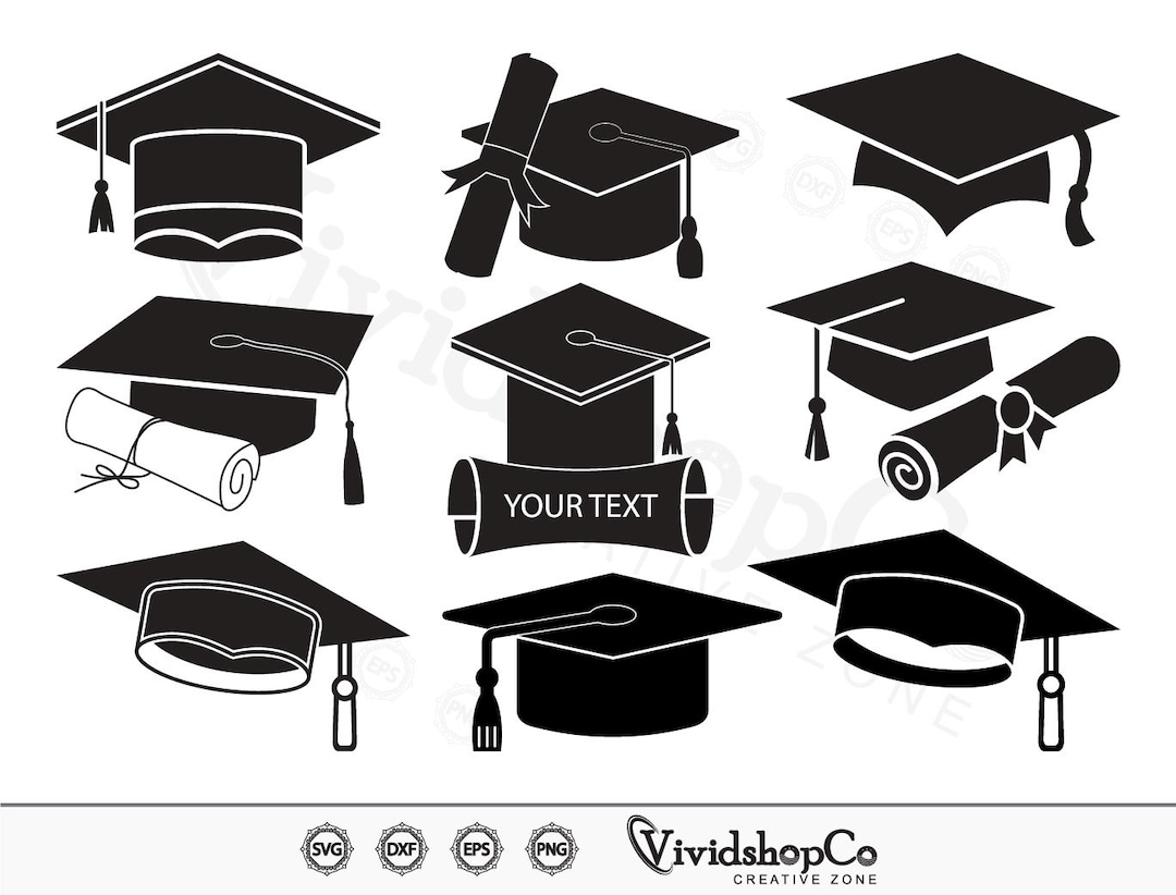 Graduation Cap Svg, Graduate Svg, Diploma Svg, Degree Svg, Clipart, Cut ...