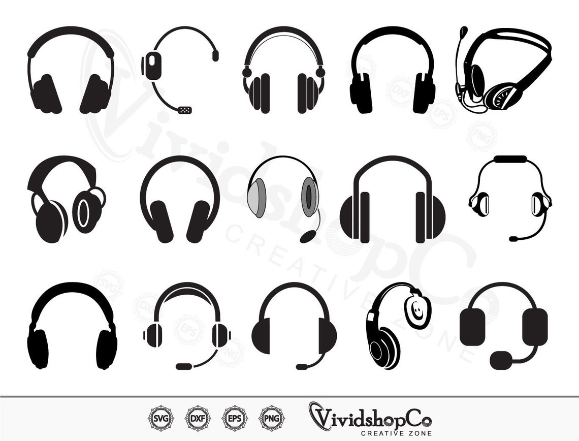 Headset Svg Headphone Svg DJ Svg Music Svg Headset - Etsy