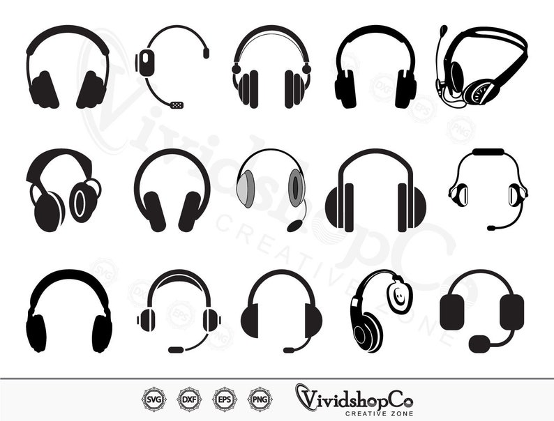 Headset Svg Headphone Svg DJ Svg Music Svg Headset - Etsy