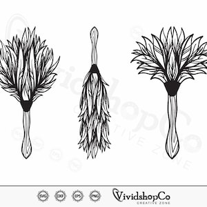 Feather Duster SVG, Duster Svg, Ostrich Feather Duster, Clipart, Cut ...