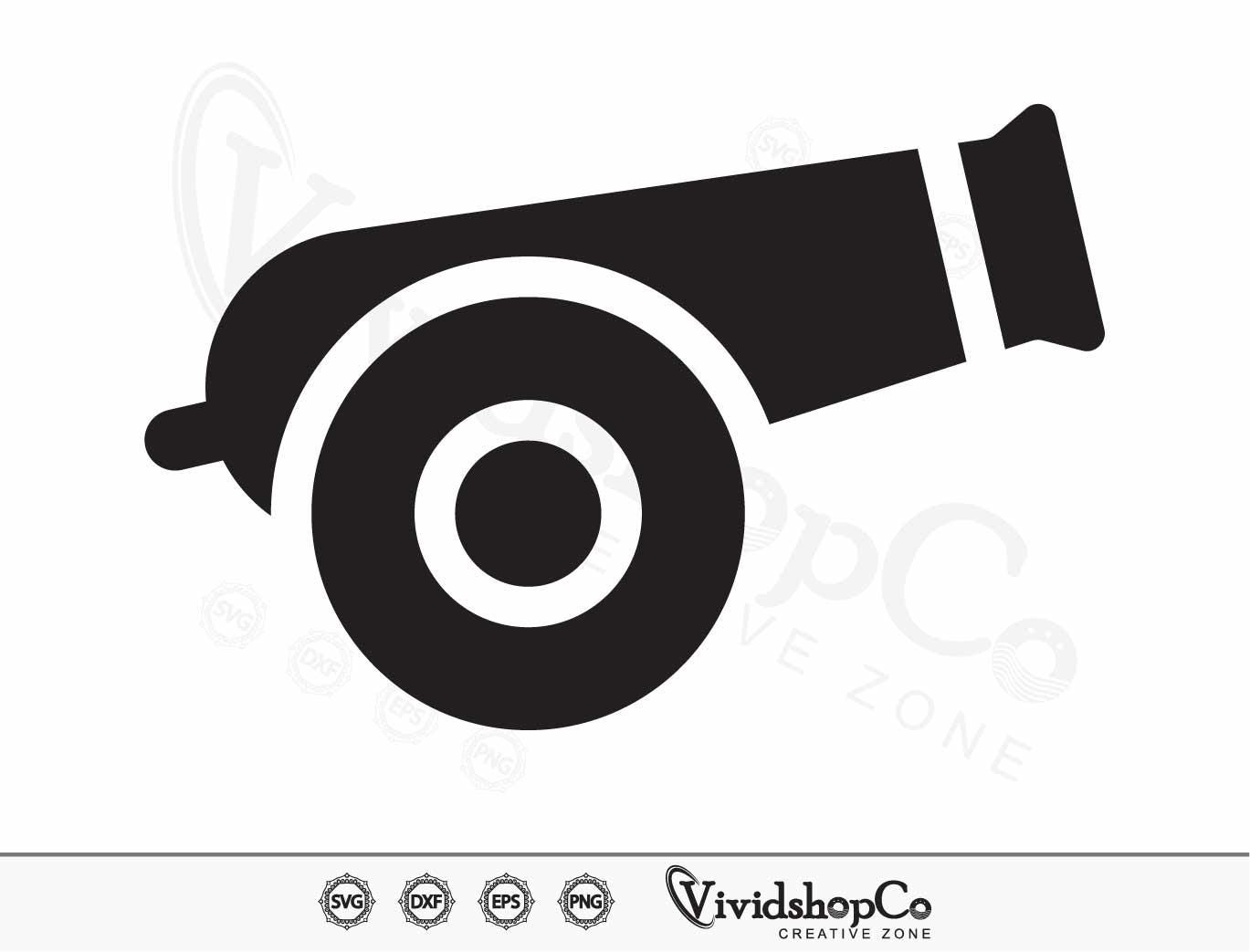 Cannon SVG, Military Weapon Svg, Cannon Clipart, Cannon Icon Svg ...