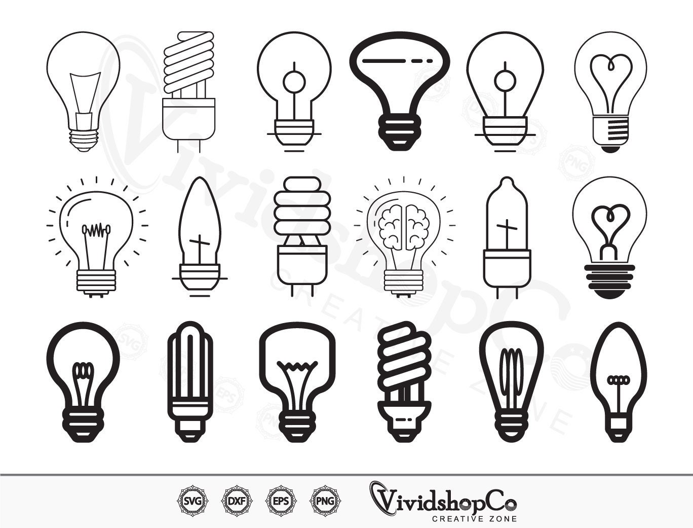 Edison Light Bulb Vector Clipart