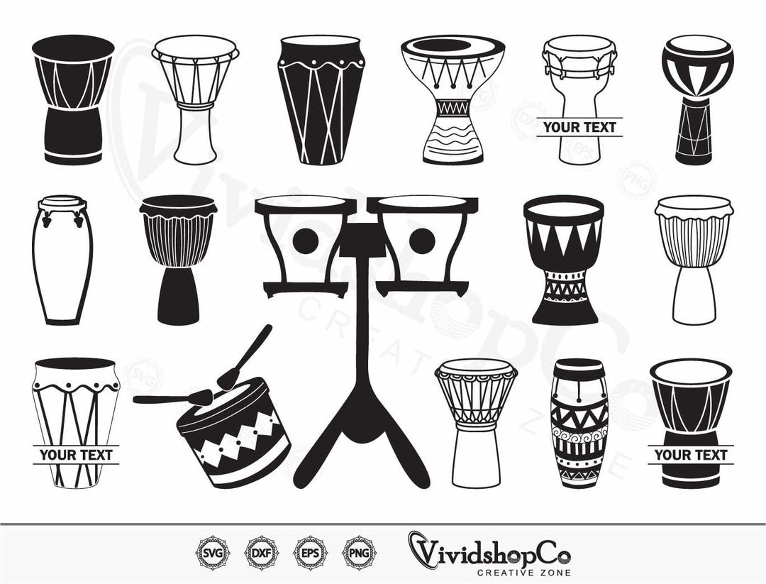 African Drum SVG, Tribal Drum Svg, Music Icon, Djemble Svg, Cut File ...