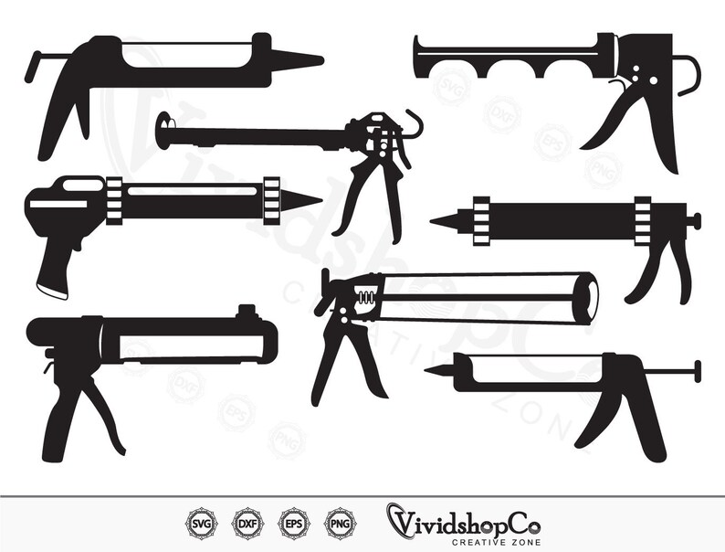 Caulk Gun SVG, Sealant Svg, Caulking Gun Svg, Caulk Svg, Clipart, Cut ...