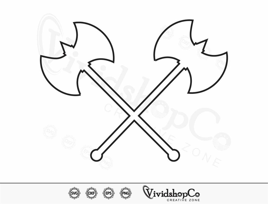 Axe Svg, Cross Axe, Axe Clipart, Axe Cut Files for Silhouette, Files ...