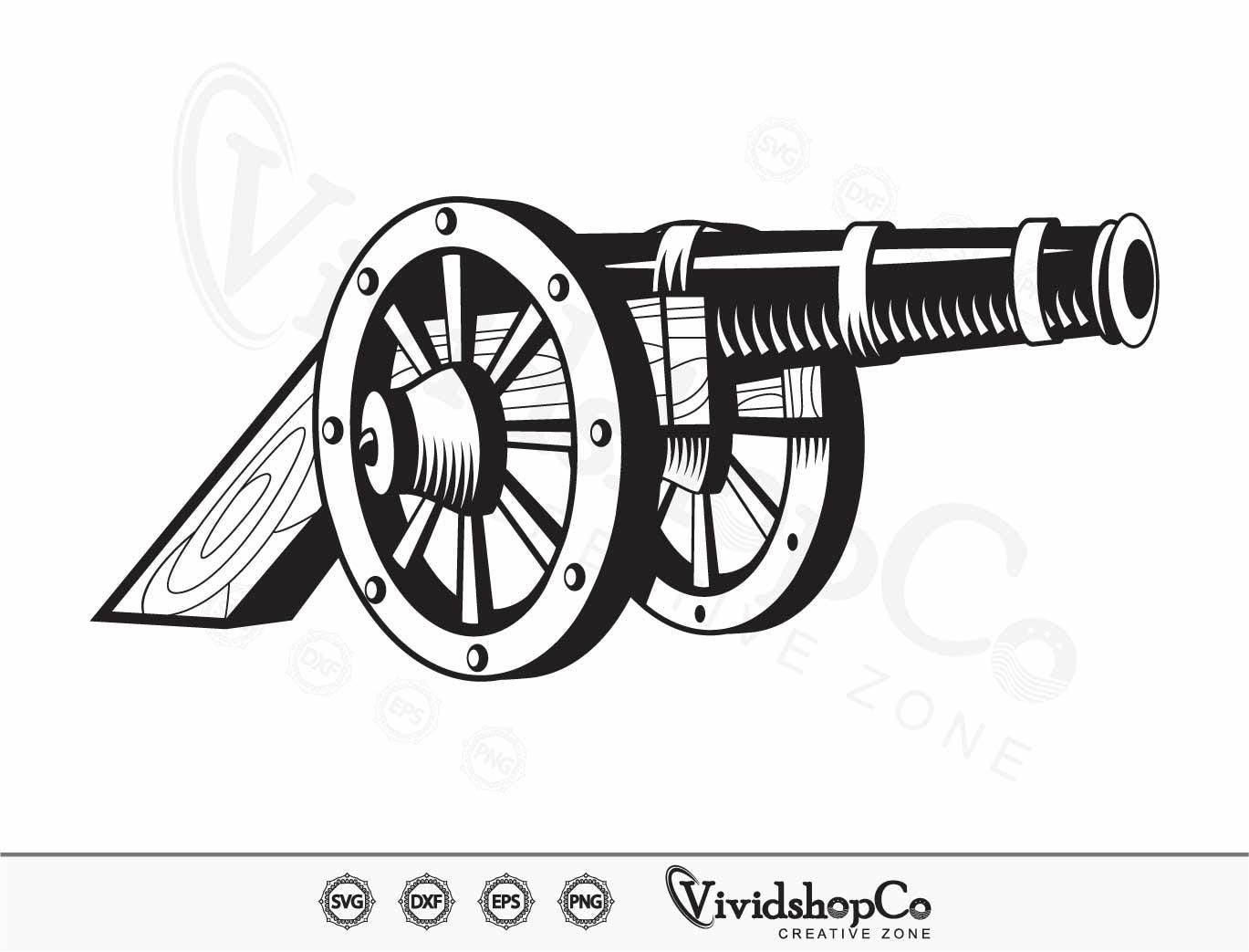 Cannon SVG, Military Weapon Svg, Cannon Clipart, Cannon Icon Svg ...