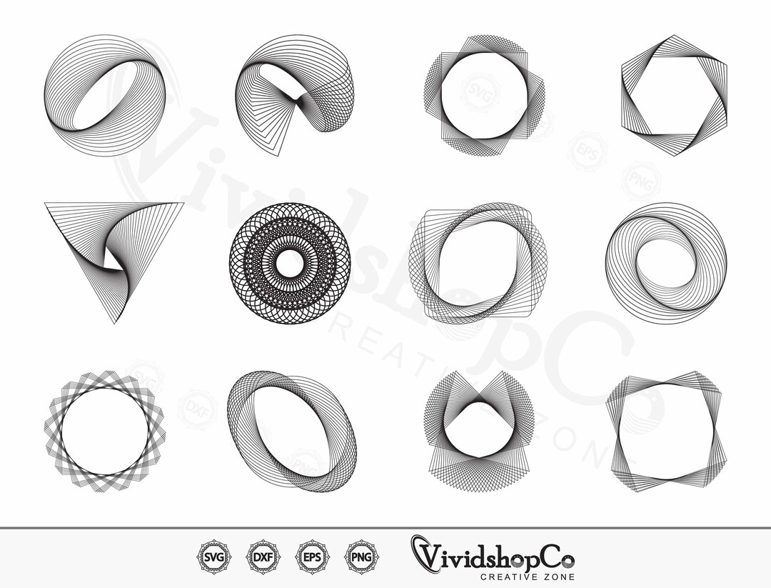 Geometric SVG, Circular Geometric Svg, Spirograph Svg, Vector ...