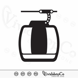 Cable Car SVG, Gondola Lift Svg, Aerial Tramway Svg, Clipart, Cut Files ...