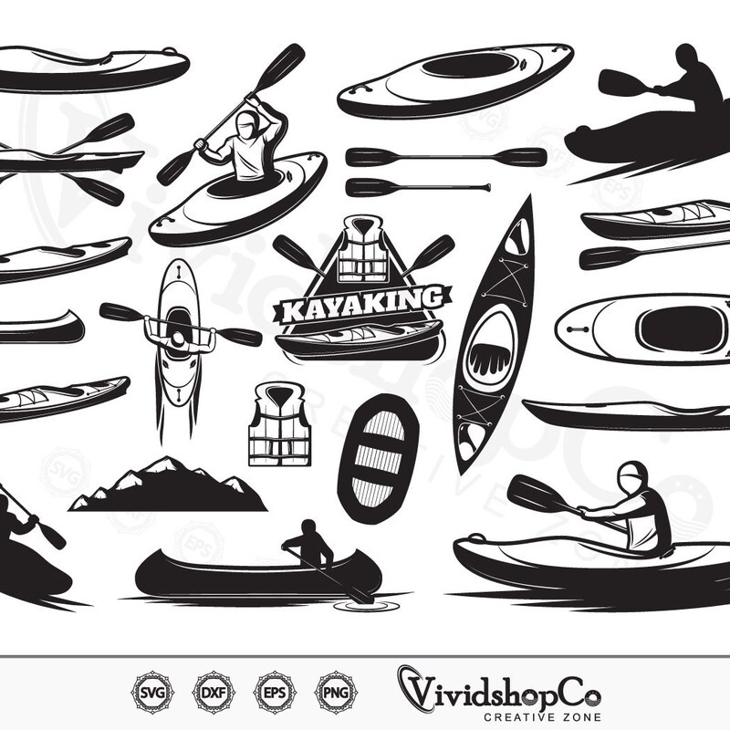 Canoe Svg - Etsy