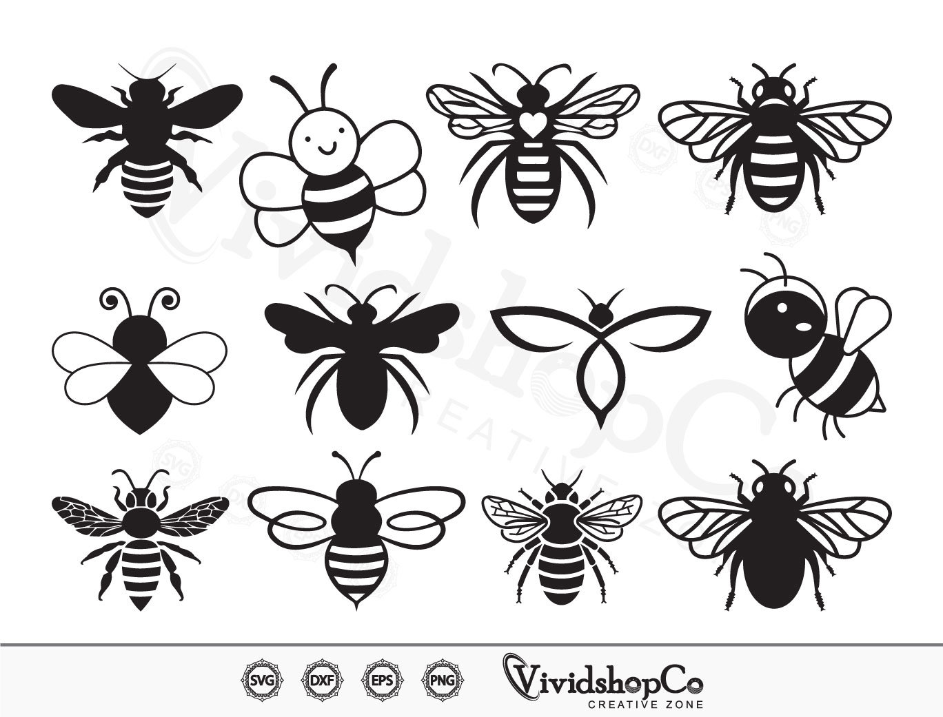 Bee Clipart Outline