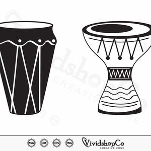African Drum SVG, Tribal Drum Svg, Music Icon, Djemble Svg, Cut File ...