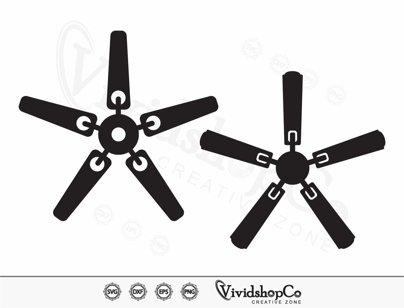 Ceiling Fan SVG, Ceiling Svg, Fan Svg, Ceiling Fan Outline, Clipart ...