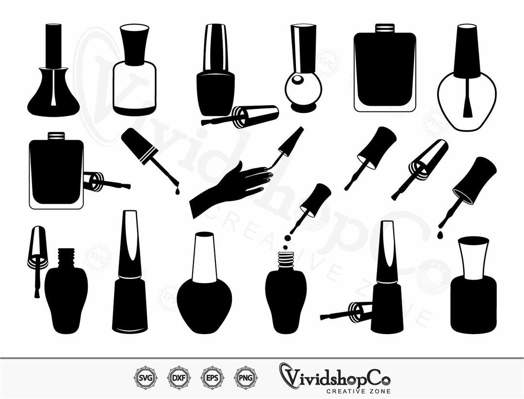 Nail Polish SVG, Nail Svg, Makeup Svg, Nail Polish Bottle Svg, Clipart ...
