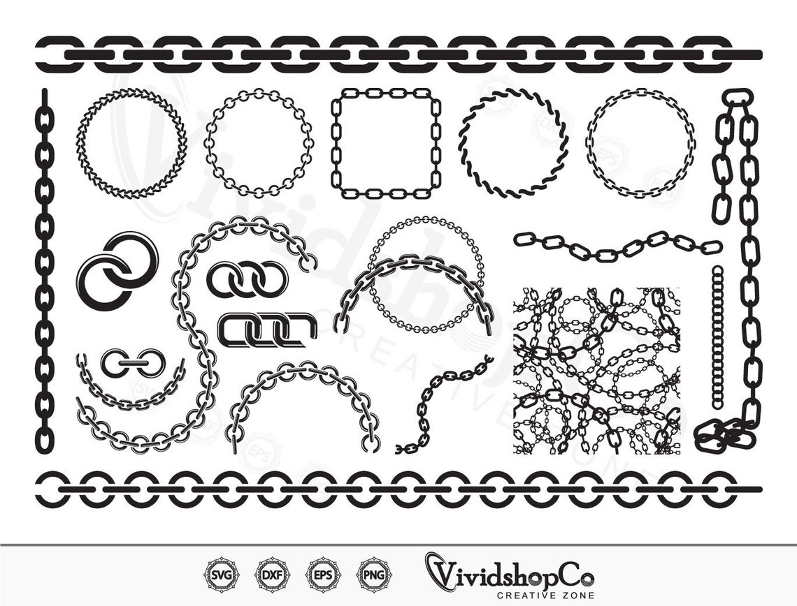 Chains SVG Chain Link Svg Breaking Chains Svg Clipart Cut - Etsy