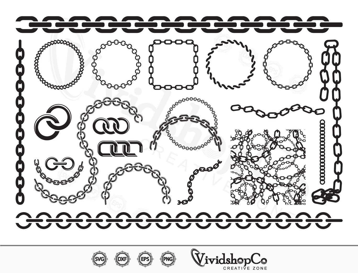 Chains SVG, Chain Link Svg, Breaking Chains Svg, Clipart, Cut Files for ...