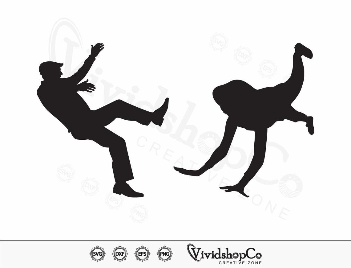 Falling Peoples SVG, Falling Man Svg, Vector, Silhouette, Cricut File ...