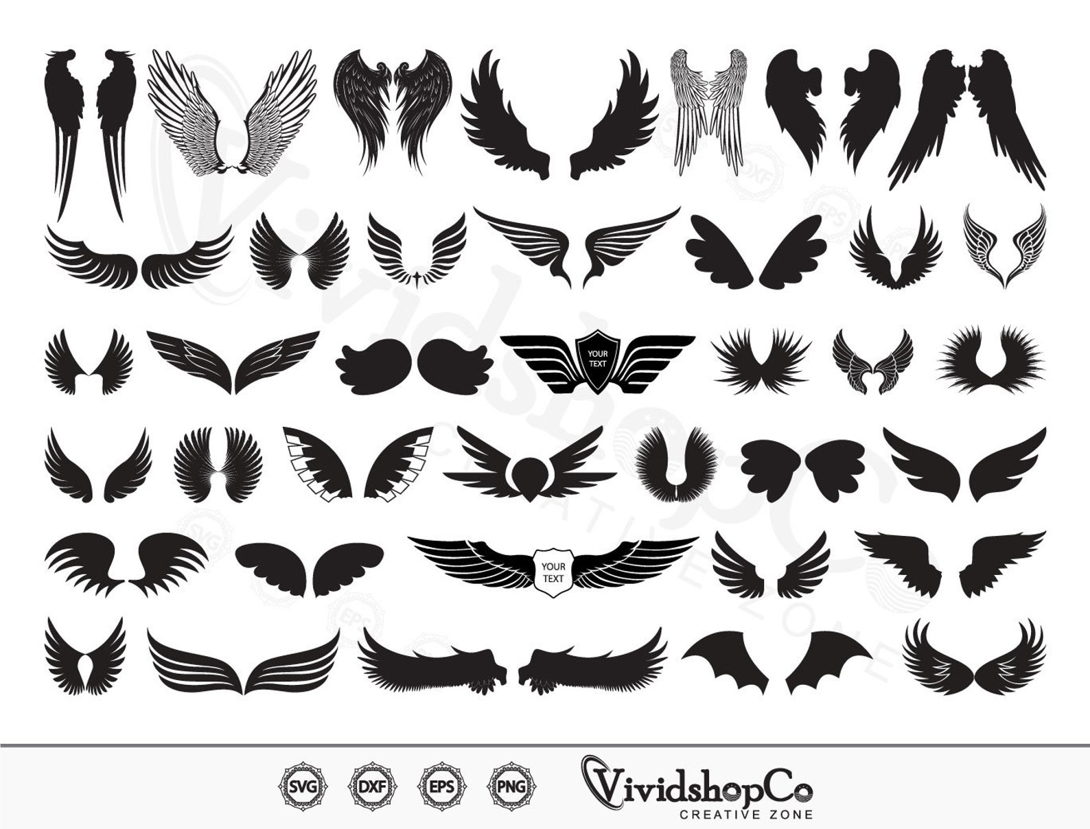 Wings Svg Angel Wing Svg Wing Svg Angel Svg Wings Clipart - Etsy