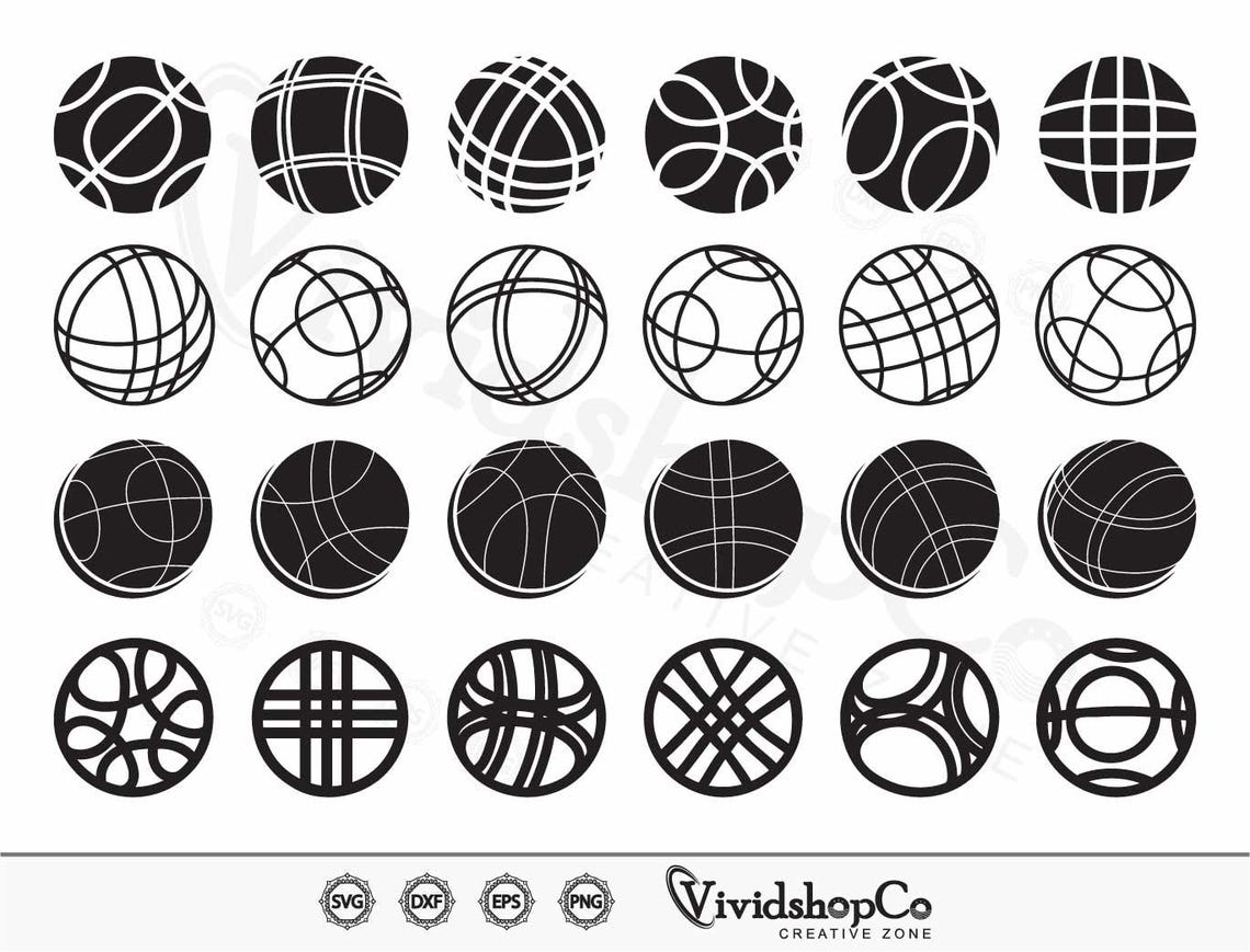 Bocce Ball SVG, Clipart, Cut Files for Silhouette, Files for Cricut ...