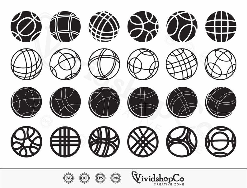 Bocce Ball SVG, Clipart, Cut Files for Silhouette, Files for Cricut ...