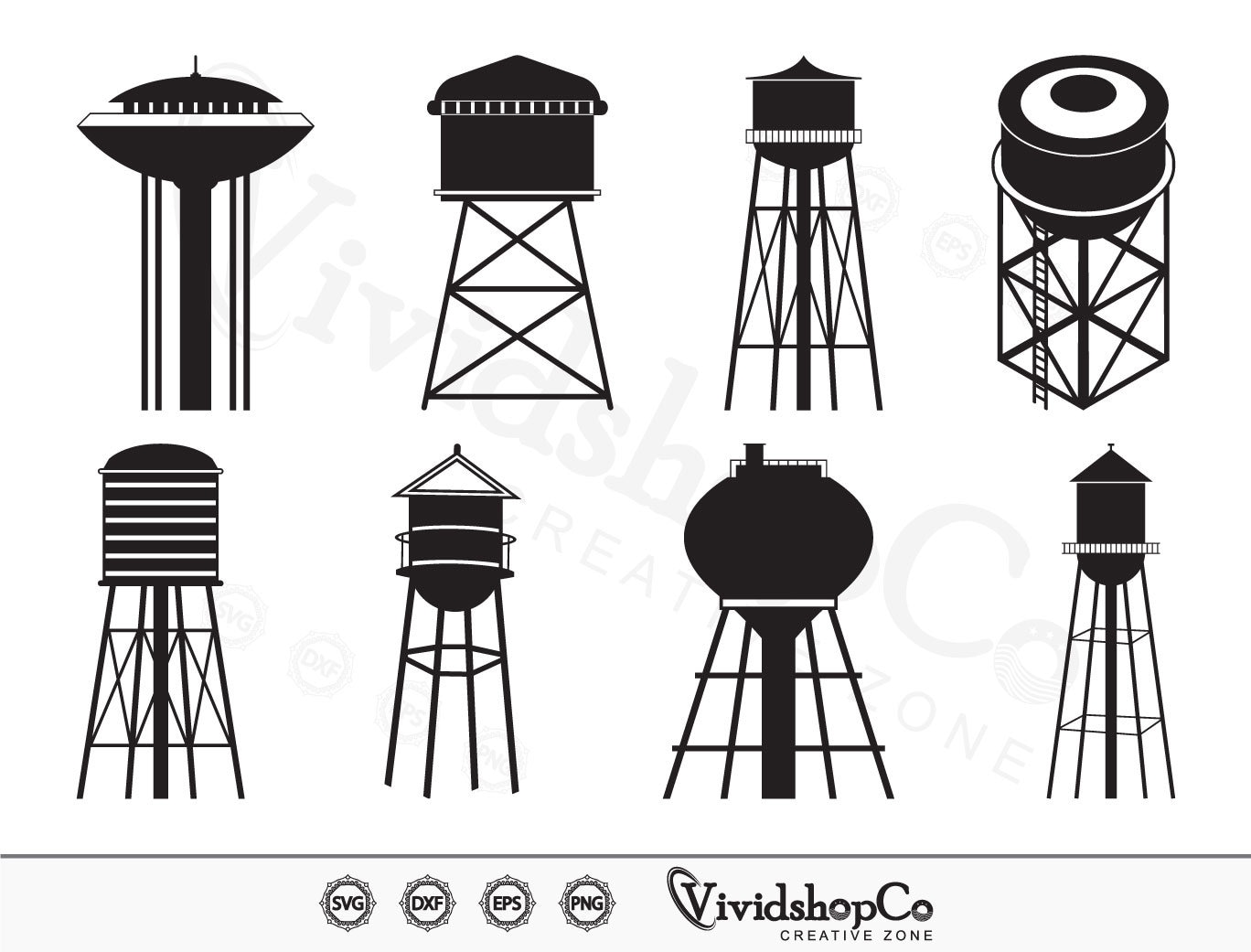 Water Tower SVG Gilbert Water Tower City Water Tower Gruene - Etsy
