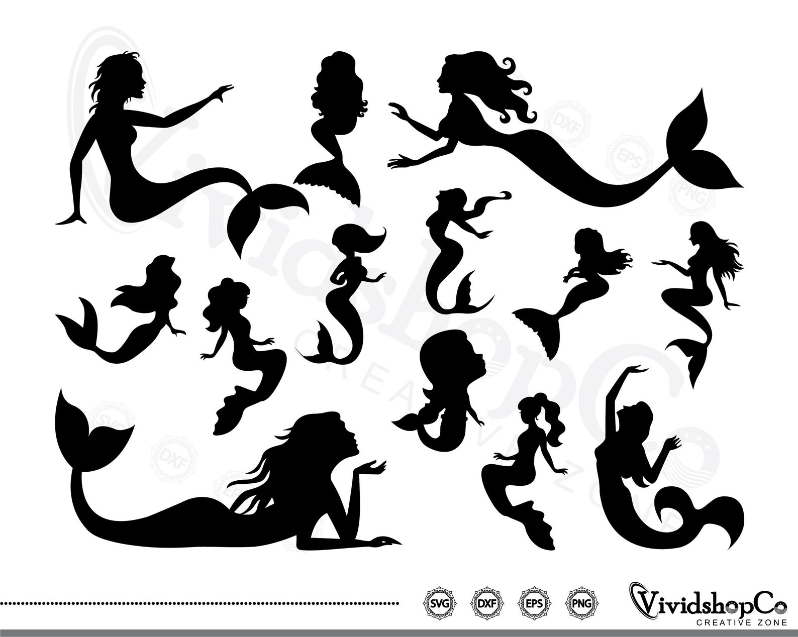 Mermaids SVG Bundle Mermaids SVG Mermaids Clipart Mermaids - Etsy