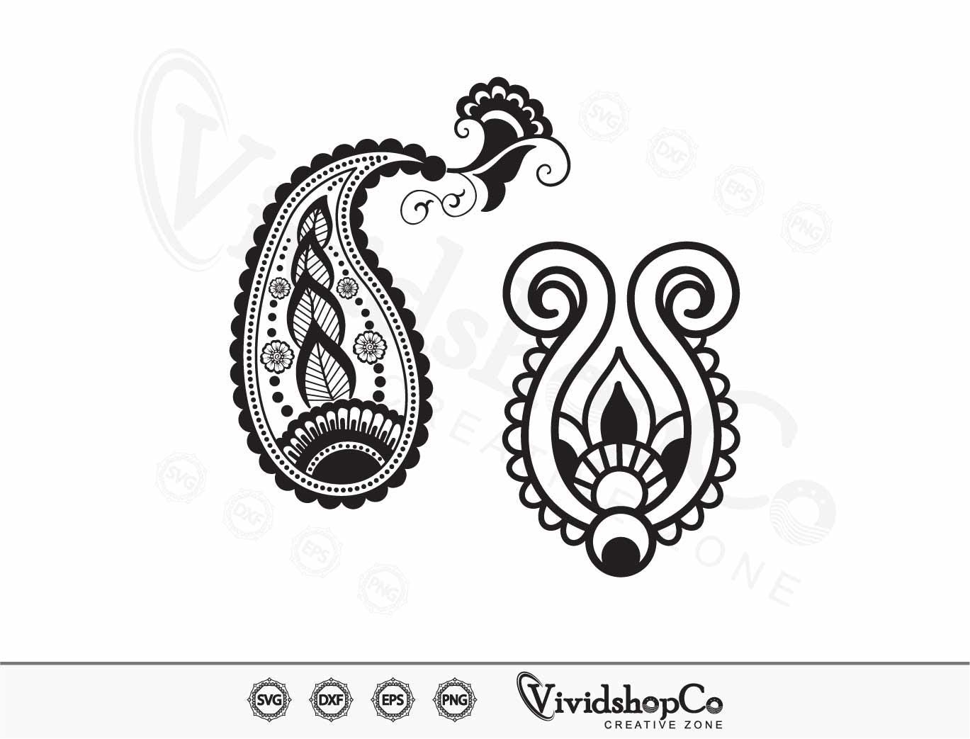 Mehndi SVG, Mehndi Flower Svg, Henna Drawing Svg, Clipart, Cut Files ...