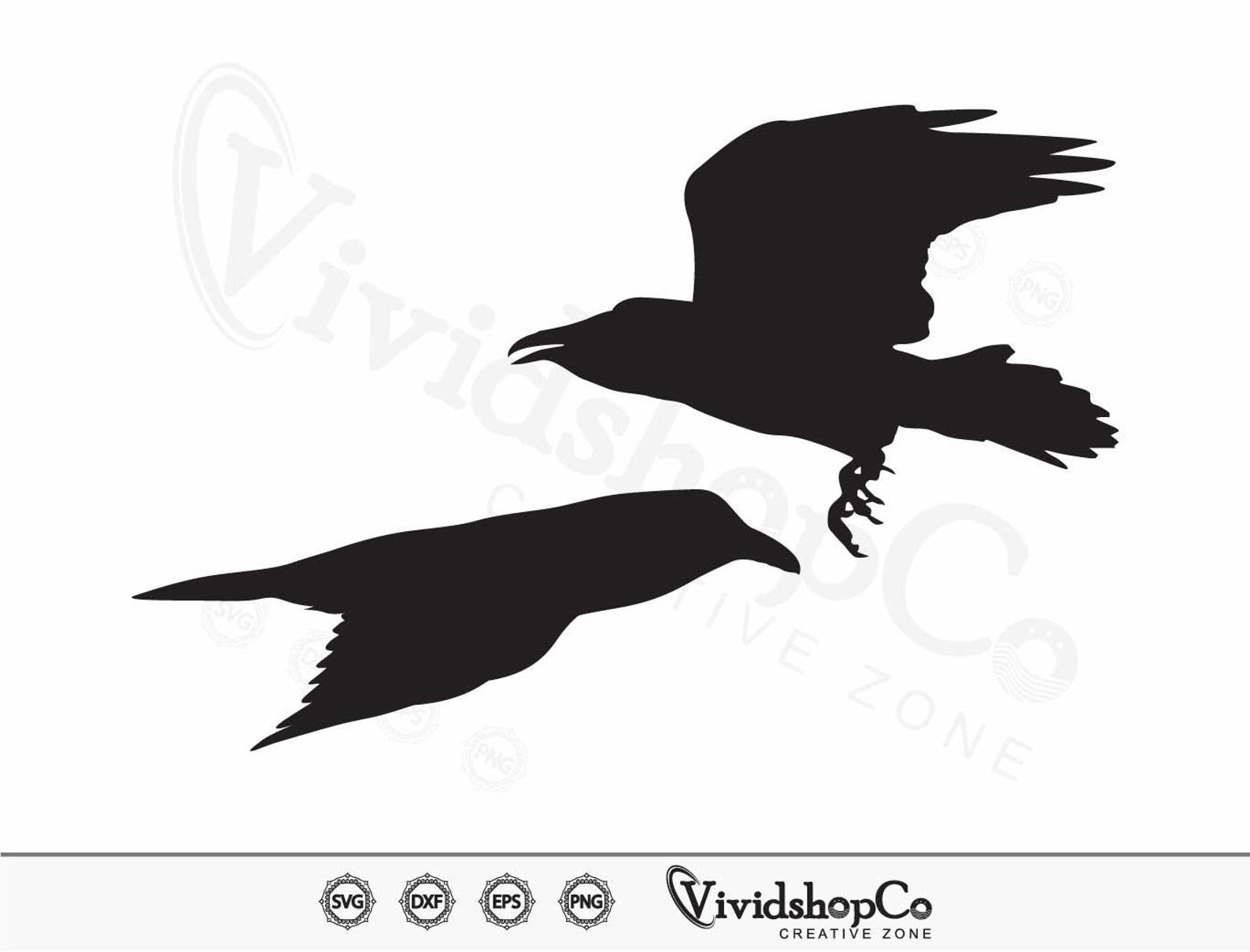 Corbeau SVG, svg Corbeau, des cliparts, des fichiers coupés pour la ...